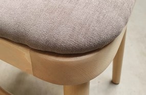 Comico Buková jídelní židle Jordan se šedým látkovým sedákem