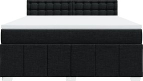 Box spring postel s matrací černá 180x200 cm textil 3287163