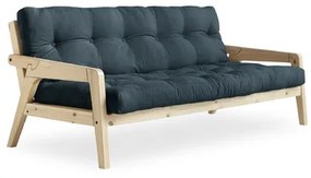 sofa GRAB by Karup - 100*200 cm natural (přírodní) + futon petrol blue 757