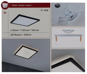 Paulmann 71001 - LED/16W Přisazený panel ATRIA 230V 3000K černá