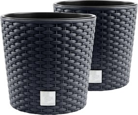 2x Květináč Rato DRTUS400L imitace ratanu