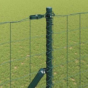 Euro plotové kotvení 10 x 1,6 m Ocel potažená PVC Zelená 3350310