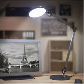 Stolní LED lampa Karen s bezdrátovým nabíjením černá