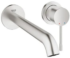 Grohe Essence - Umyvadlová baterie L pod omítku, 2-otvorová instalace, supersteel 19967DC1