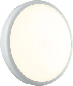 FAN LED-EVER-XL-MW BCO Venkovní nástěnné a stropní svítidlo LED EVER bílá, polykarbonát, 28 W, 3750 lm, 4000 K, se senzorem, IP65, 30 x 7,8 cm - FANEUROPE