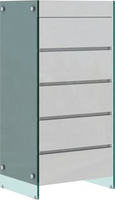 Komoda Soho 59 cm bílá/čirá