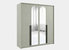 Stolar Šatní skříň LUCA 210  s oválnými zrcadly Barva: Eukalyptus