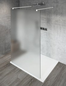 Gelco Sapho, VARIO WHITE jednodílná sprchová zástěna do prostoru, matné sklo, 1100 mm, GX1411GX2215