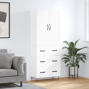 Skříň highboard bílá 69,5 x 34 x 180 cm kompozitní dřevo