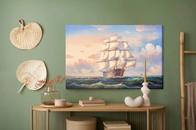 Obraz Plachetnice V Moři Nedostatek Nedostatek Přírodní plátno 90x60