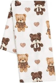 Bavlněná plena s potiskem New Baby bears with heart