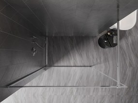 Mexen Kioto-F sprchová stěna Walk-in s rámem 50 x 202 cm, transparentní 8 mm, chrom - 800-050-104-01-00