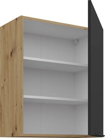 ARIA ac | horní skříňka 60 G-72 1F policová | 60 cm | ANTI FINGERPRINT povrch | artisan/černá