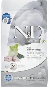 N&D WHITE Dog GF Sea Bass, Spirulina & Fennel Puppy Medium & Maxi 2 kg