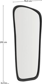 Nástěnné zrcadlo s dřevěným rámem 94,5x192 cm Alura – Kave Home