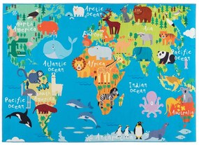 Dětský koberec Torino Kids 233 world map 80 x 120  cm