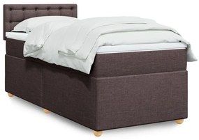 Box spring postel s matrací tmavě hnědá 80x200 cm textil 3288824