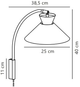 Nordlux - Nástěnná lampa DIAL 1xE27/40W/230V bílá