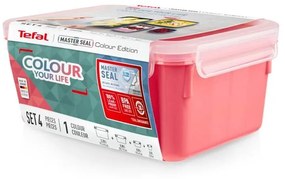 Dózy Tefal Master Seal Color N1030910 set 4 ks červená