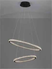 LED lustr Ginevra 60.5 černé