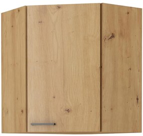 Kuchyňská Skříňka MODENA ČERNÁ/DUB ARTISAN 60X60 GN-72 1F (45°)