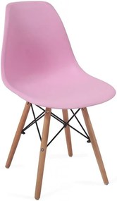 Miadomodo 76165 Miadomodo Sada 2 jídelních židlí s plastovým sedákem, růžová