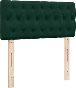 Osmanský rám postele s matrací tmavě šedá 90x190cm samet 3311816