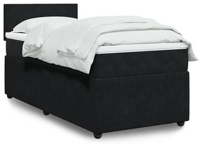Box spring postel s matrací černá 80 x 200 cm samet 3289886