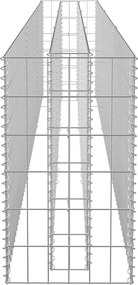 Gabionový vyvýšený záhon pozinkovaná ocel 270 x 30 x 60 cm 145638