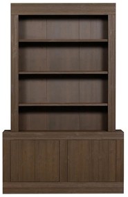 Hnědá knihovna z borovicového dřeva 146x230 cm Yumi – BePureHome