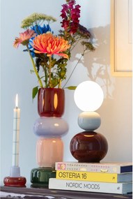 Vínová/světle modrá keramická stolní lampa (výška 26 cm) Firenze Pellet – Leitmotiv