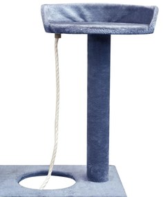 Škrabadlo pro kočky se sisalovými sloupky - tmavě modrá | 150 cm