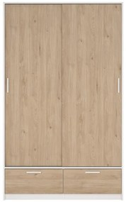 FALCO Šatní skříň s posuvnými dveřmi Line 74324 bílá/jackson hickory
