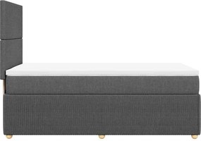 Box spring postel s matrací tmavě šedá 100 x 200 cm textil 3291961