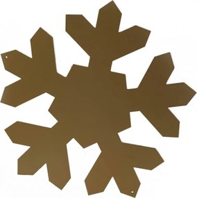 Vánoční ozdoba vločka zlatá kovová 30 cm, venkovní