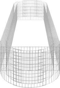 Gabionový vyvýšený záhon pozinkované železo 400 x 100 x 50 cm 152042