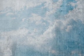 DIMEX | Samolepicí vliesová fototapeta na zeď Abstrakt mraky MA-5-0373 | 375 x 250 cm | modrá, bílá, šedá