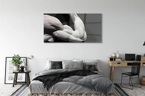 akrylový obraz Sval black and white 140x70 cm