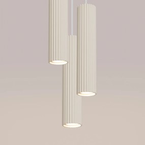 Sollux Lighting Závěsná lampa KARBON 3P béžová