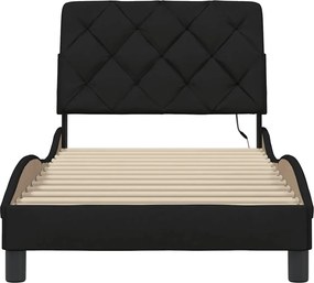 Rám postele s LED bez matrace černý 90x190 cm Látka 3310638
