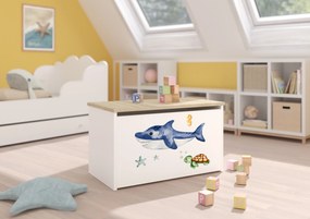 ADRK Furniture Truhla na hračky DARIA TB-Dar-W+S-SEA-ANI-n-O070