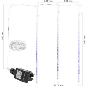 VOLTRONIC® 59611 Vánoční LED osvětlení - padající sníh - 480 LED modrá