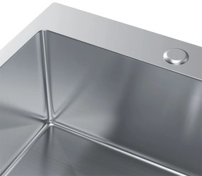 Erga HD, 1-komorový ocelový dřez 480x450x210 mm, ocelová, ERG-MLS-HD4845