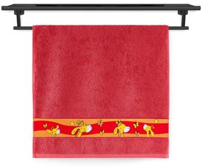 Dětský ručník Veba NORA Žirafy tisk červená Velikost: 50x100 cm