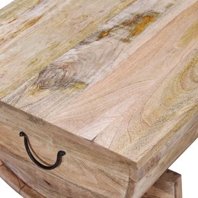 Konferenční stolek, masivní mangovníkové dřevo, 88x50x40 cm - Default Title