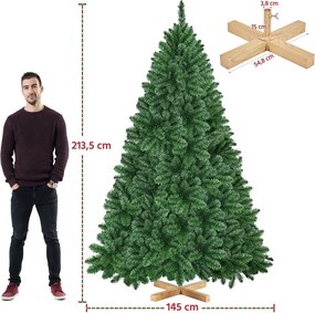 Umělý vánoční stromek Yaheetech – 213,5 cm (257062216865)