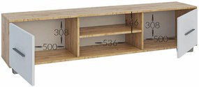 Casarredo Obývací stěna ZETA jasan zlatý/bílá