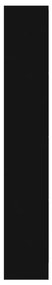 Botník černý 63x24x147 cm kompozitní dřevo - Default Title