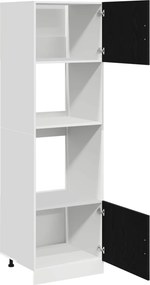 Závěsná skříňka Černý dub 60 x 57 x 207 cm Kompozitní dřevo 3334018