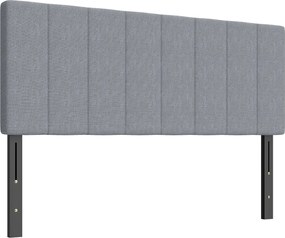 HOMCOM čalouněné čelo postele, 3 výšky, látka se vzhledem lnu, pěnová výplň — šedé (pro postele 150–160 cm) | Aosom